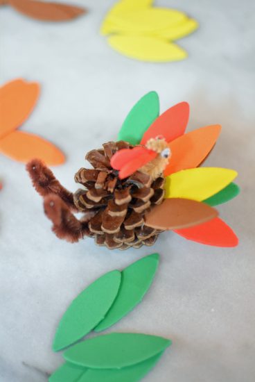 Thanksgiving Crafts for Kids - How to Make A Pinecone Turkey - Mommy's ...