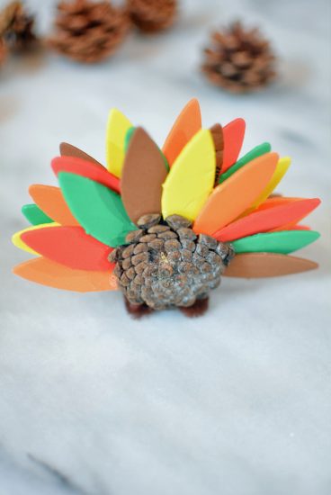 Thanksgiving Crafts for Kids - How to Make A Pinecone Turkey - Mommy's ...