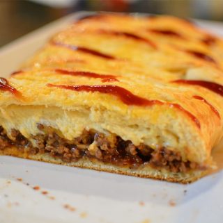 BBQ Beef Braid - Easy Ground Beef Recipe With Crescent Dough