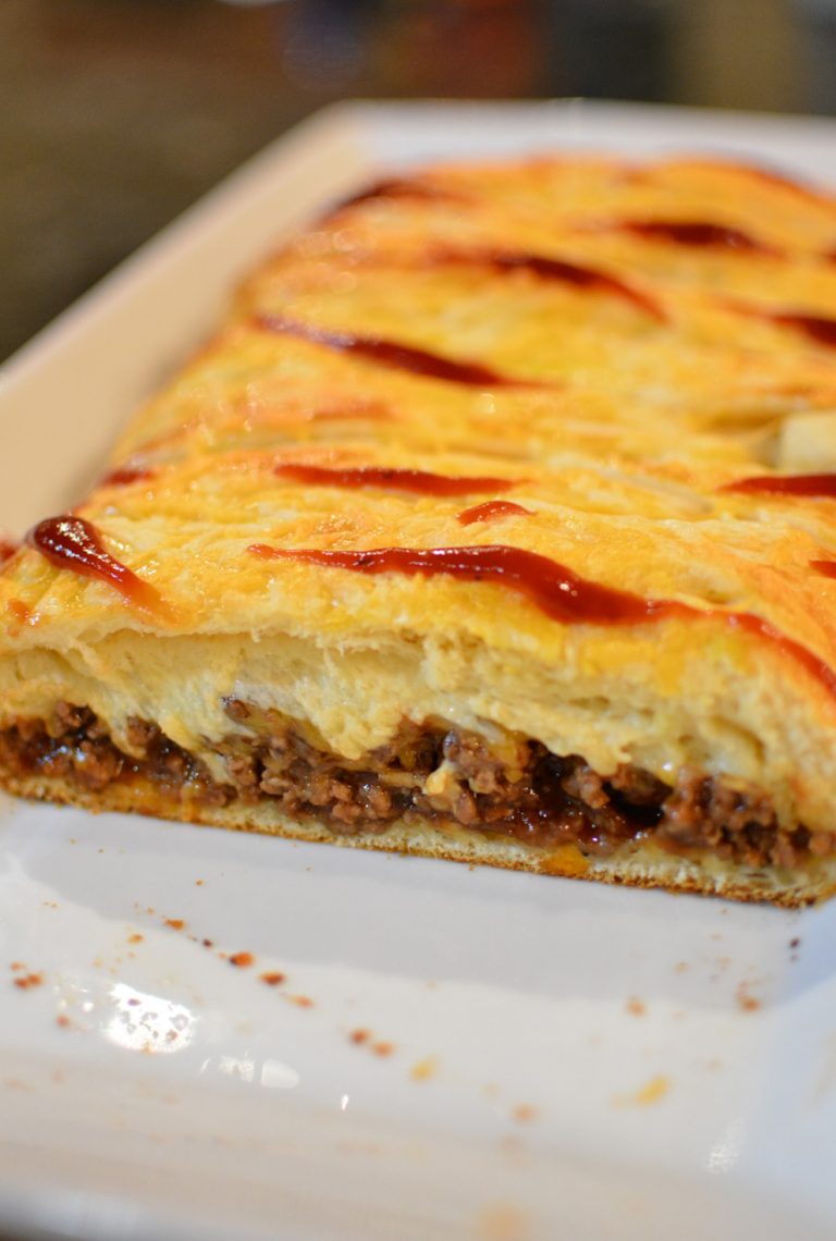 BBQ Beef Braid - Easy Ground Beef Recipe With Crescent Dough